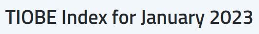 2023 TIOBE 1月编程语言榜：年度语言是TA！ - 知乎