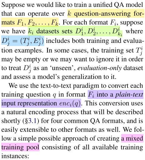UnifiedQA: 使用单个QA系统跨越格式边界 - 知乎