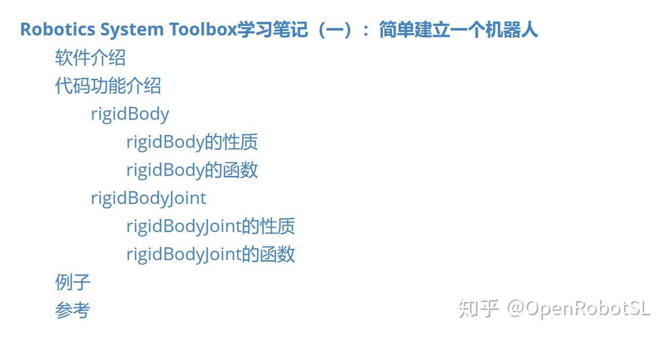 Robotics System Toolbox学习笔记（一）：简单建立一个机器人 - 知乎