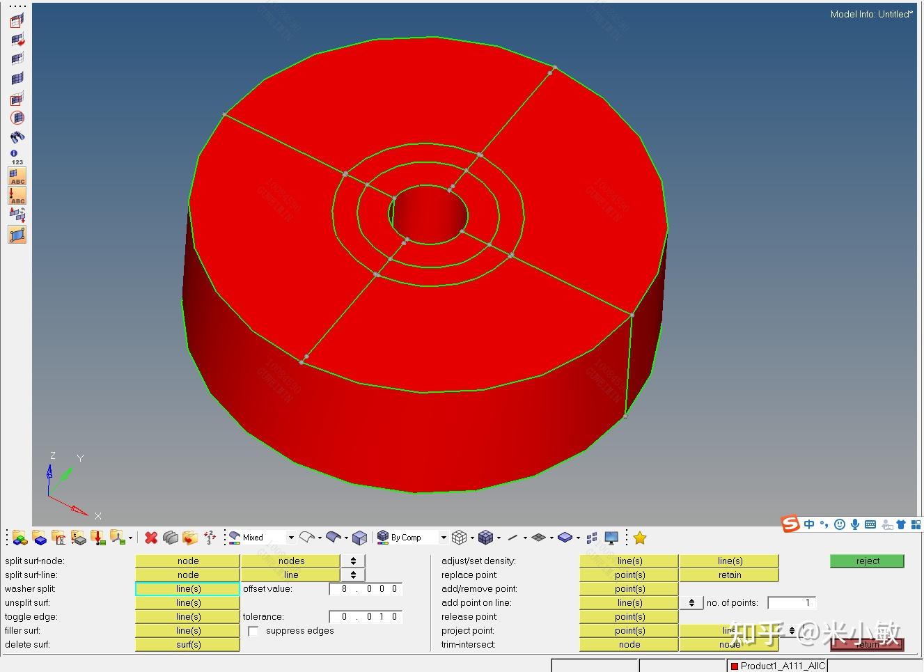 六面体网格1：hypermesh中建立简单圆柱体结构的六面体网格 - 知乎