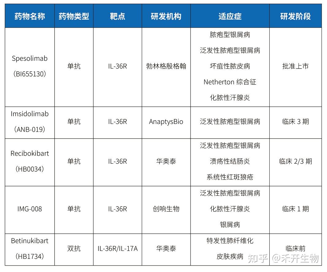 小禾说 | 自身免疫疾病靶点与模型系列(18)——IL-36R抗体：从皮肤到肠道呼吸道，适应症持续拓展 - 知乎