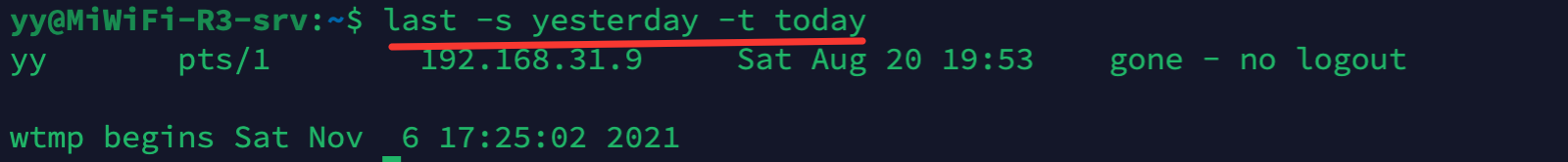 如何查找谁登录过你的linux系统？linux何时执行的重启、关机操作？linux last 使用详解 - 知乎