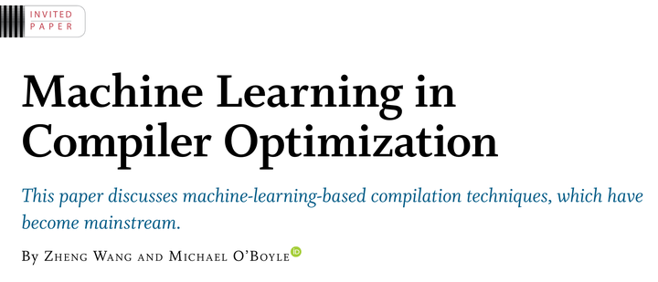Machine Learning in Compiler Optimization论文阅读 - 知乎
