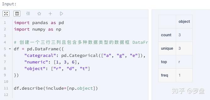 pandas.DataFrame.describe方法小析 - 知乎