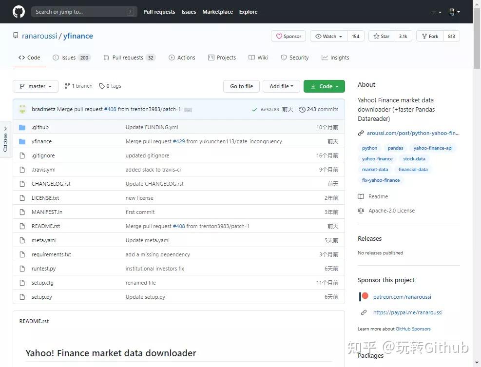 量化交易必备的开源项目：yfinance - 知乎