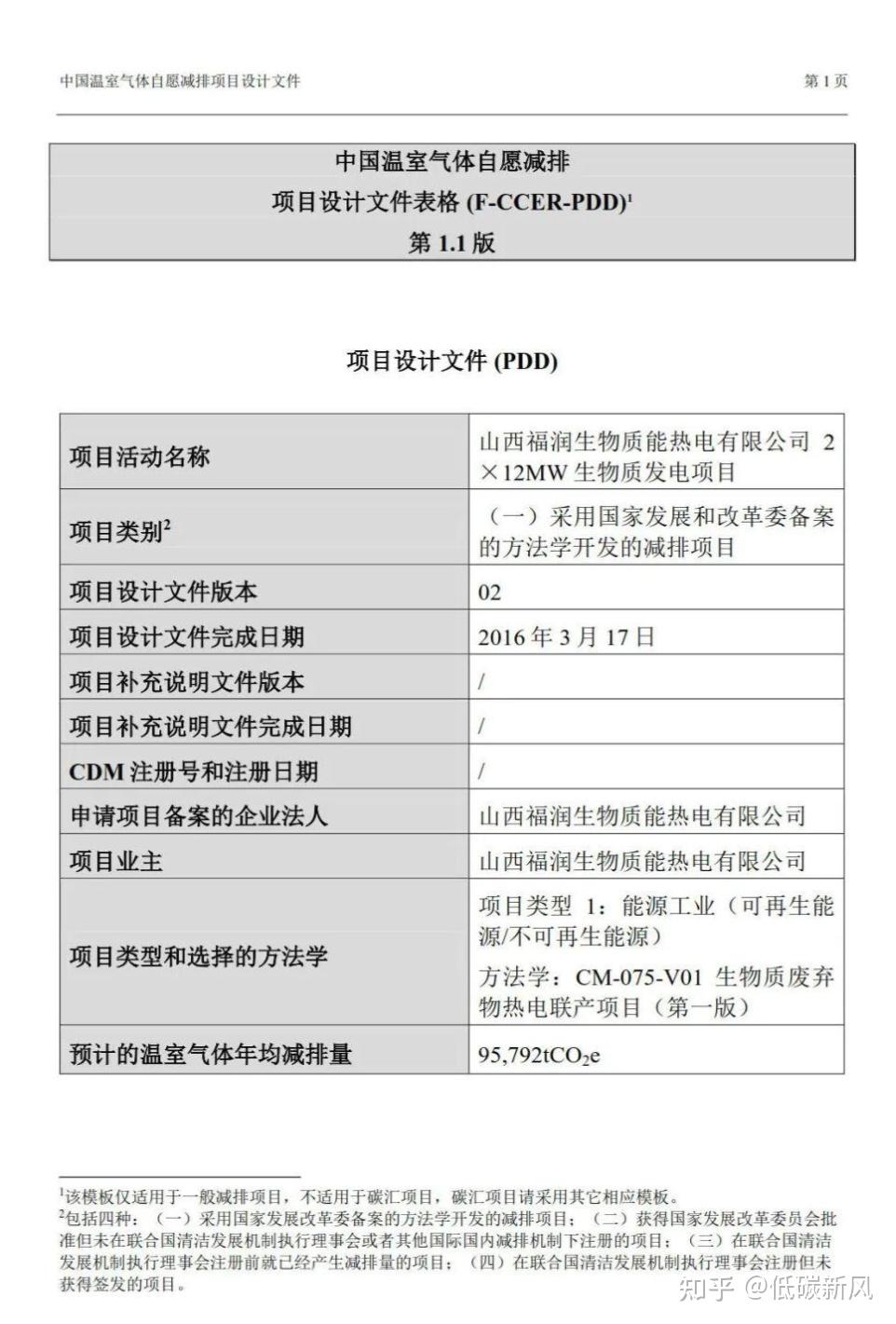 CCER申报全套文件汇总：山西某2×12MW生物质发电项目 - 知乎