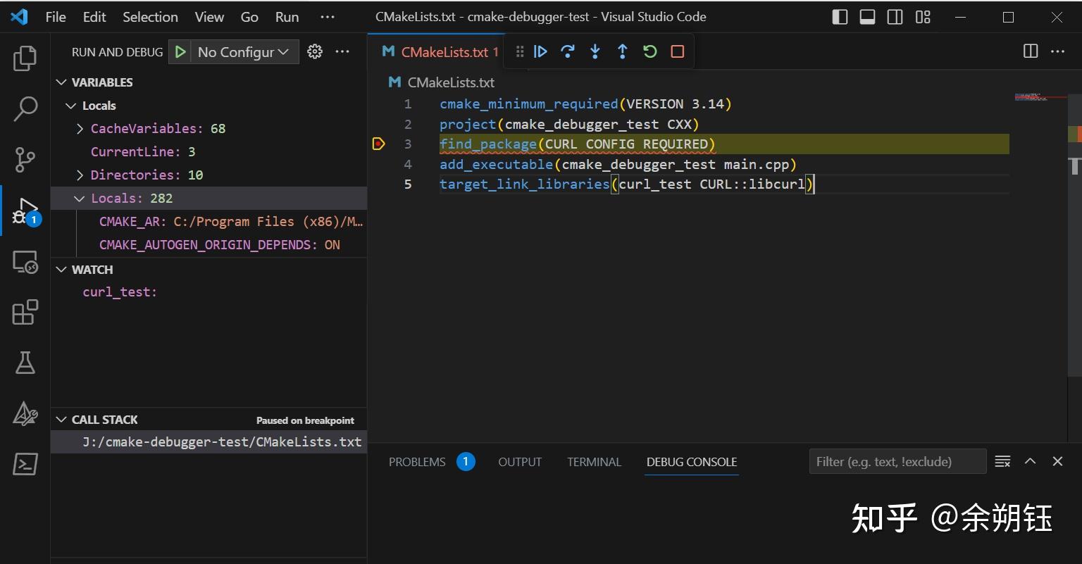 使用vscode CMake Tools 插件来调试CMake代码 - 知乎