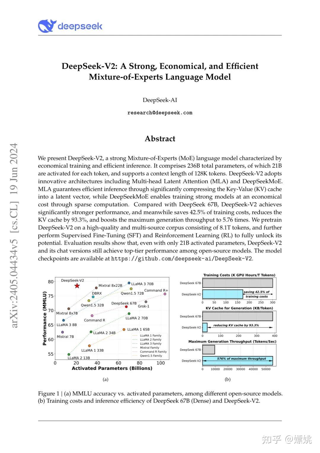 解读 DeepSeek-V2 技术报告暨MLA开创性应用 - 知乎