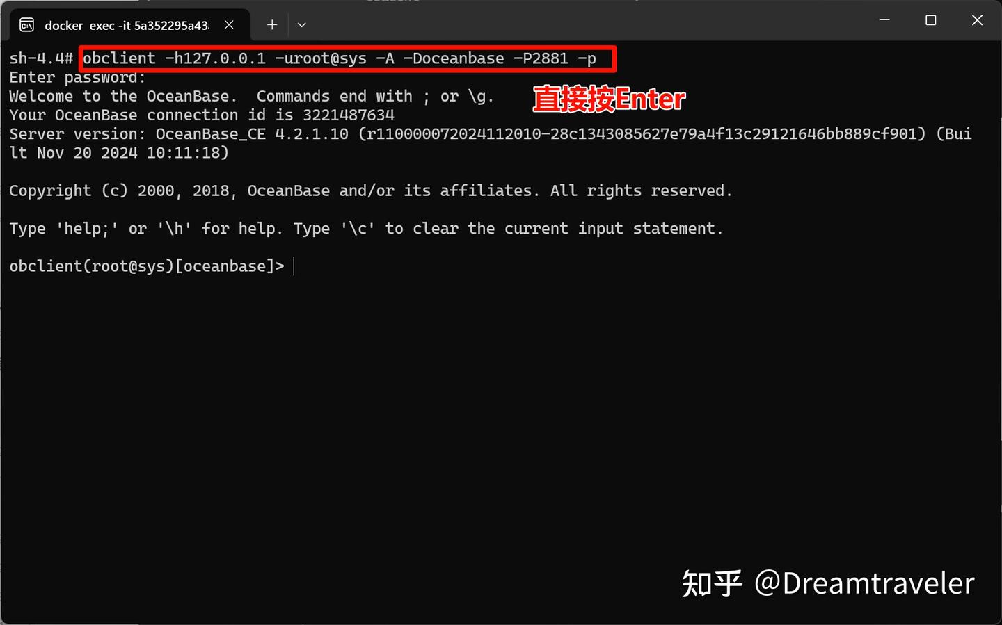 OceanBase数据库实战：Windows Docker部署与DBeaver无缝对接 - 知乎