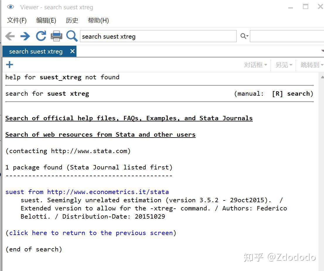 如何在stata中安装和使用suest_panel命令？ - 知乎
