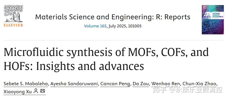 一图读懂综述：微流控合成MOFs、COFs和HOFs的研究进展 - 知乎