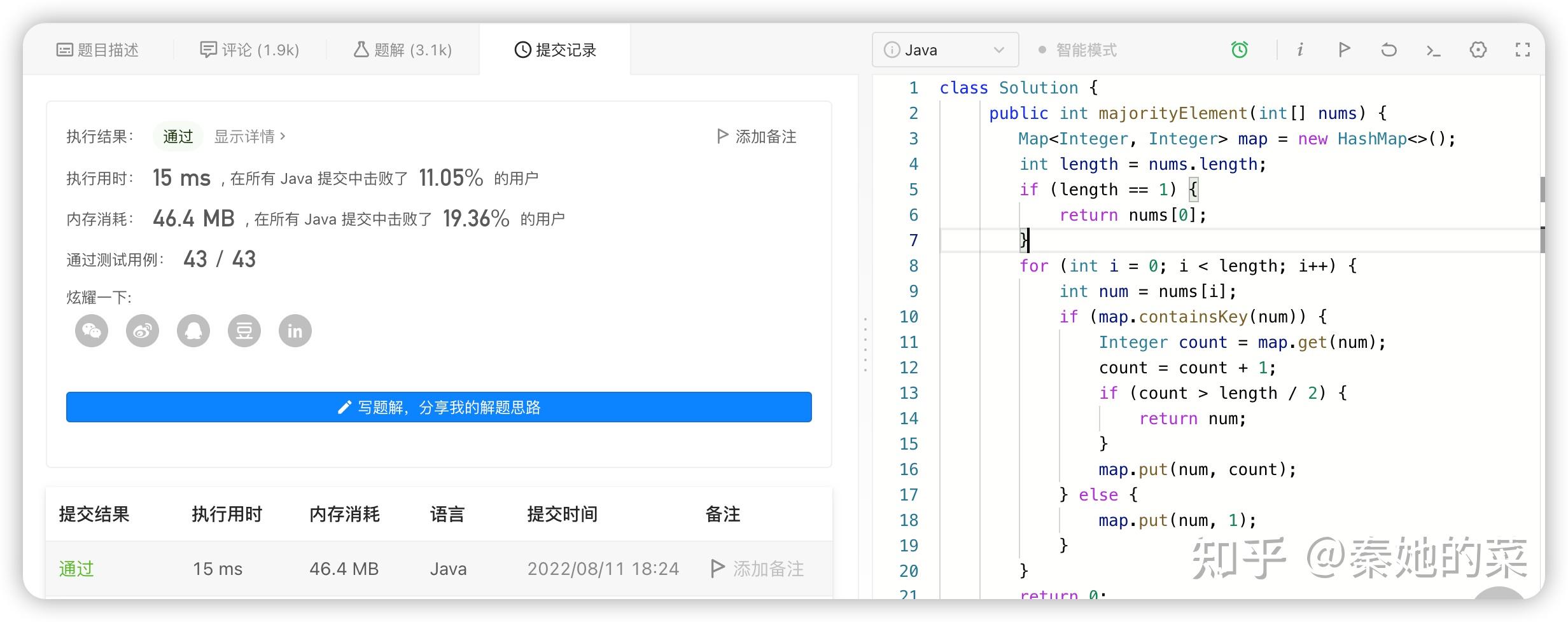 【LeetCode】20. Majority Element·多数元素 - 知乎