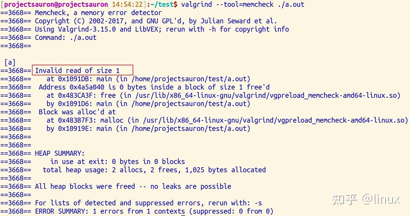 Linux 下利用 Valgrind 进行内存调试 - 知乎