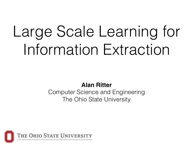 香侬说|俄亥俄州立大学Prof. Alan Ritter讲座实录 - 知乎