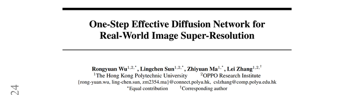 【论文速读7】NeurlPS2024扩散超分辨率OSEDiff - 知乎