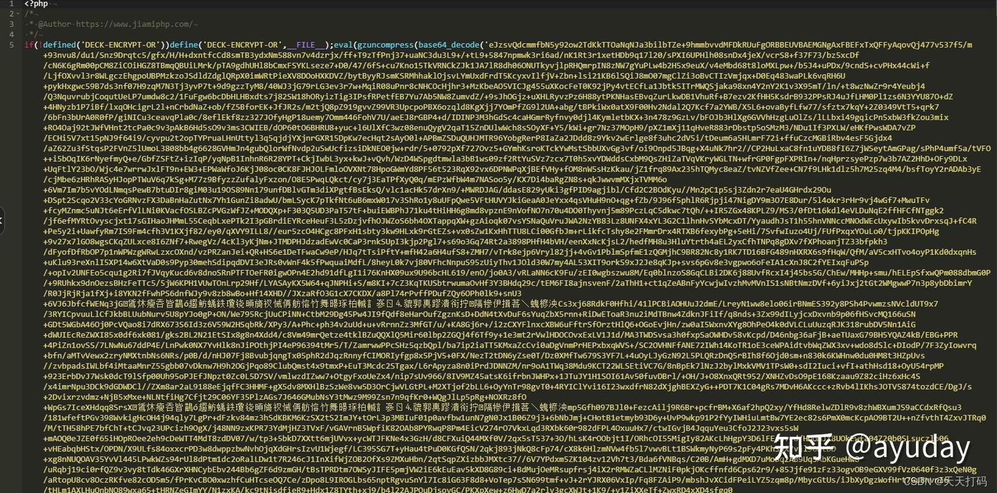 PHP在线加密SG、GoTo、DECK混淆多层加密 - 知乎