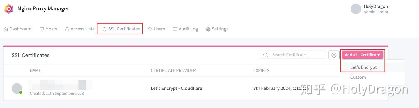 群晖安装NPM(Nginx Proxy Manager)反代进行安全访问https域名 - 知乎