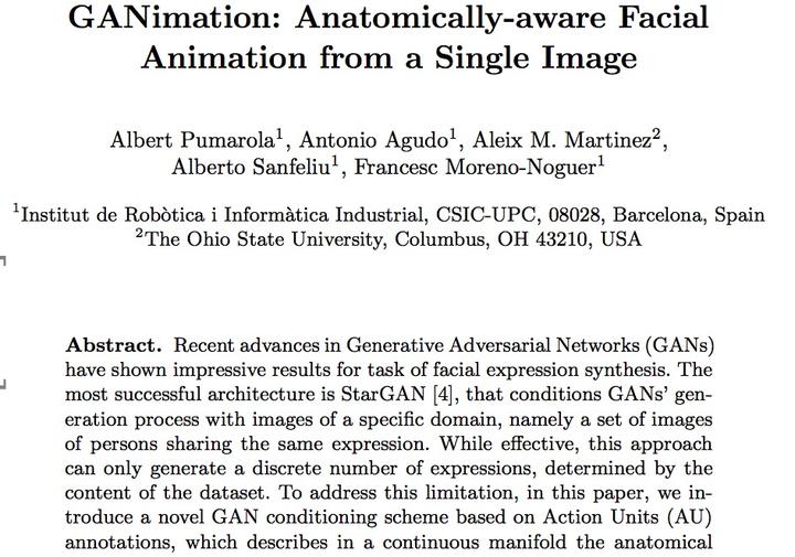 GANimation：基于解剖结构的面部表情转换 - 知乎