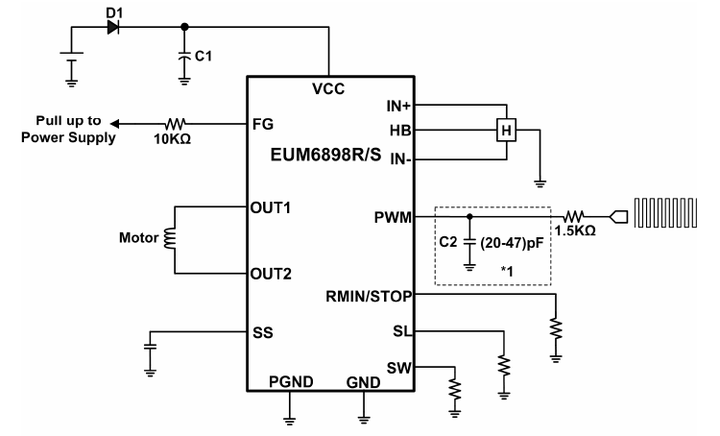 EUM6898R/S Single-Phase Full-Wave Motor Driver with Direct PWM Input - 知乎