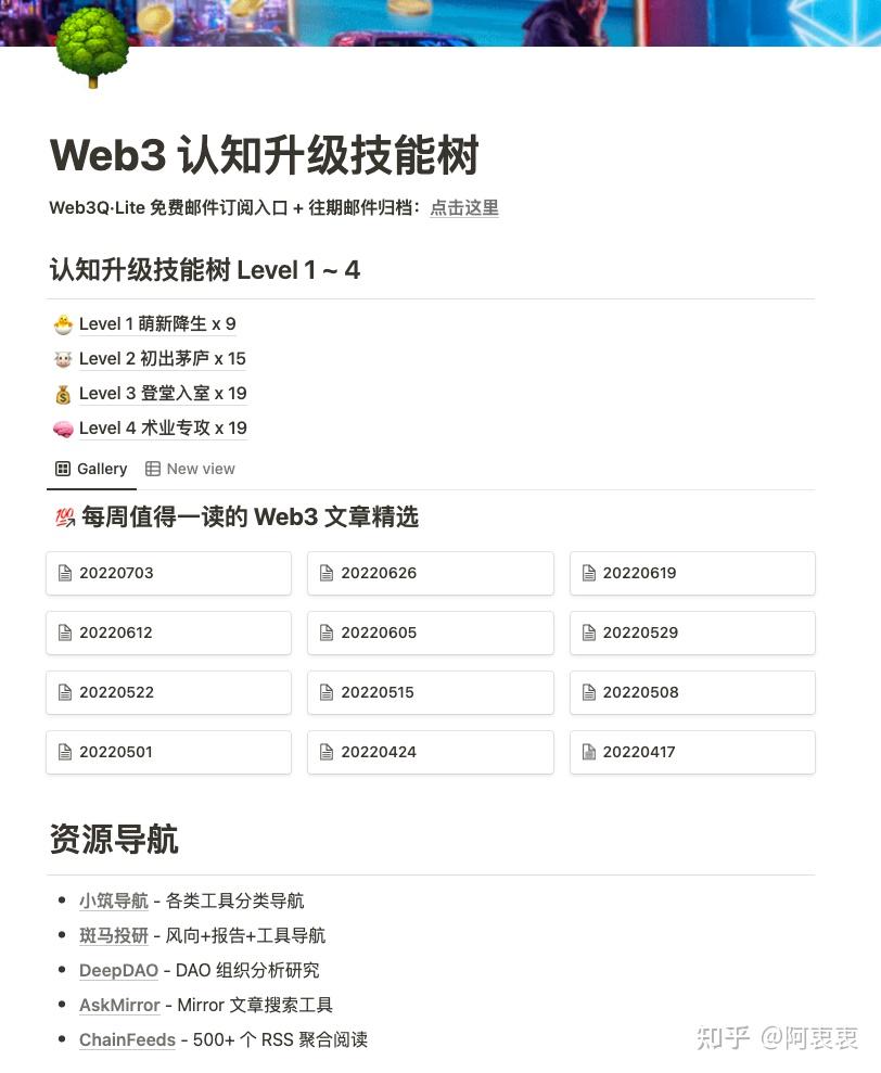 Web3漫游记录Vol.08 | 最后一期，Web3认知技能升级树、Web3QLite - 知乎