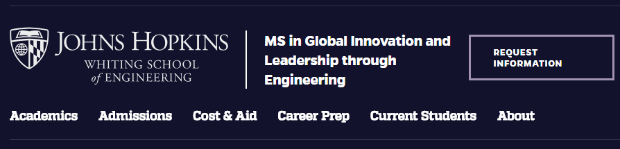 约翰霍普金斯大学STEM项目全球创新与领导力硕士，26fall不要求GRE！ - 知乎