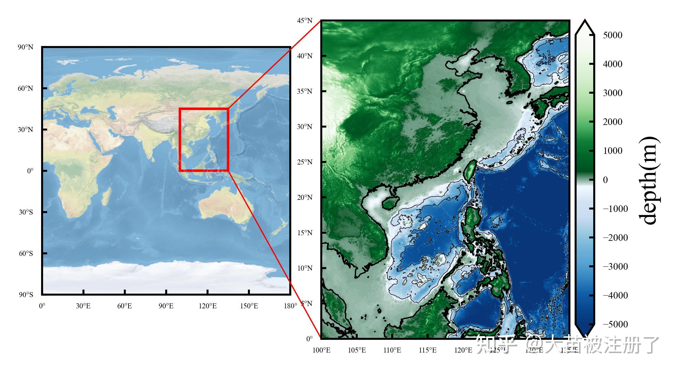 【python海洋专题四十六】研究区域示意放大图 - 知乎