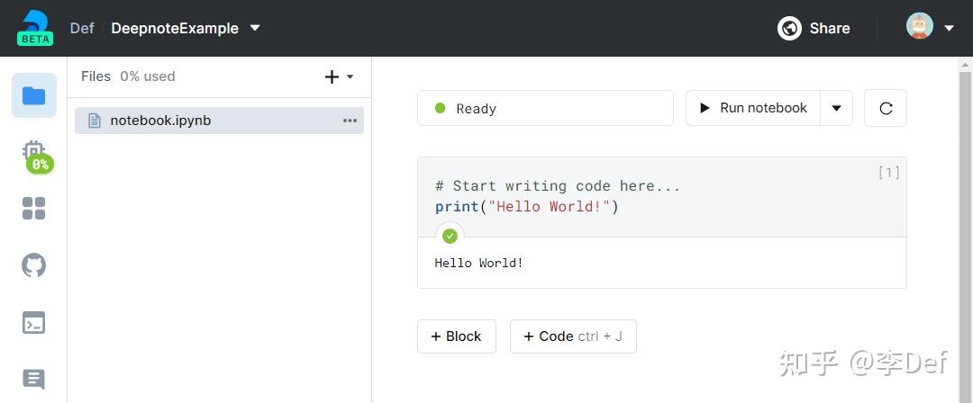 Deepnote中连接 (Link) GitHub - 知乎