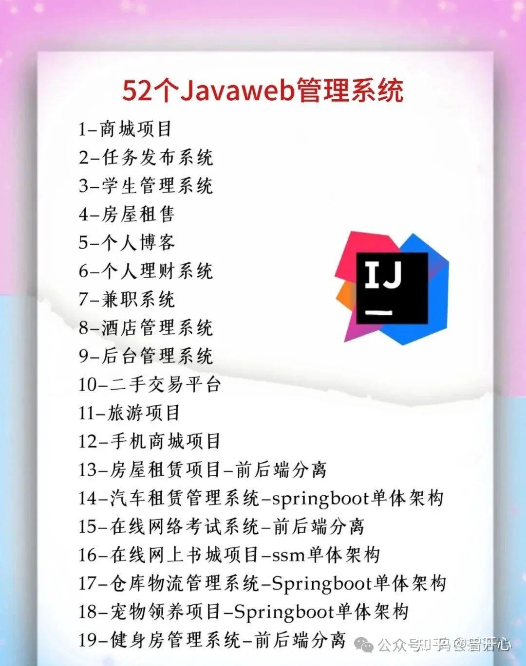 一周就能练完的32个java项目（源码+数据库+论文） - 知乎