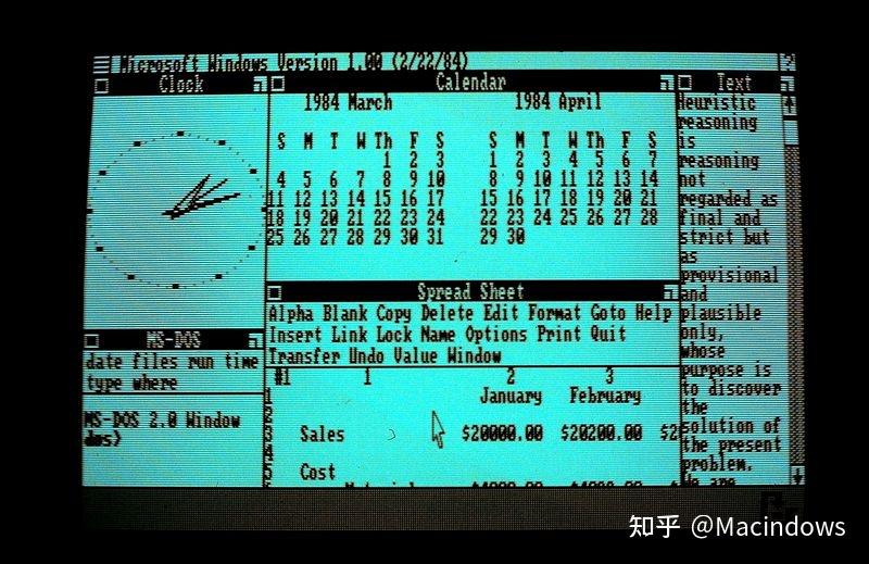 Windows 1.0开发历程和程序集 - 知乎