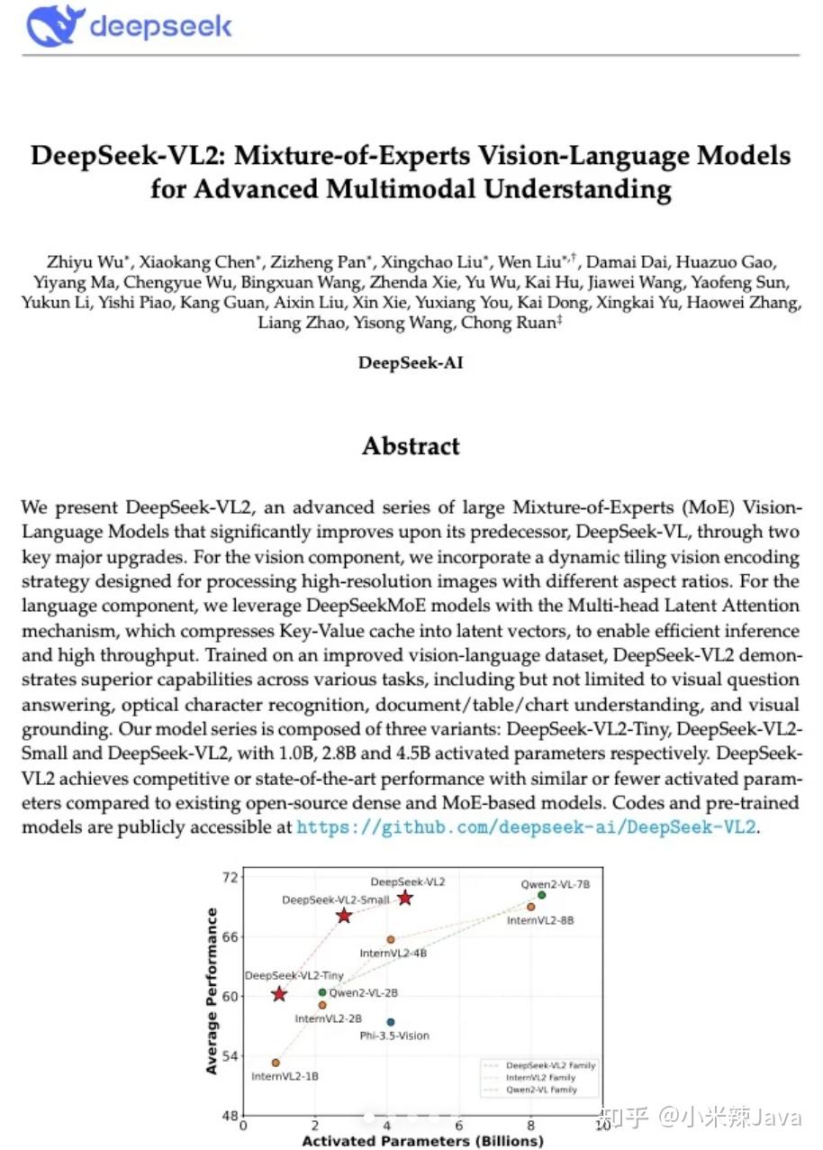 DeepSeek-VL2开源了！ - 知乎