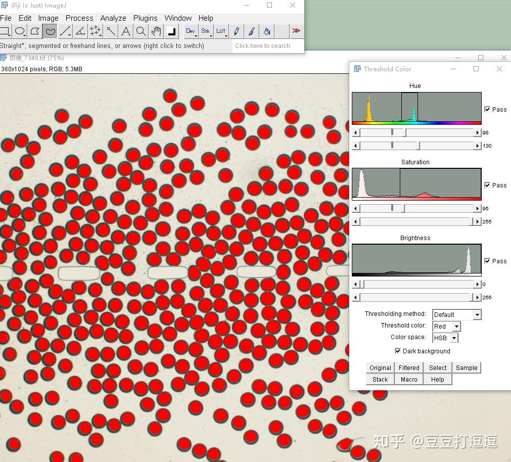 如何用ImageJ统计透射图片中粒子的直径分布？ - 知乎