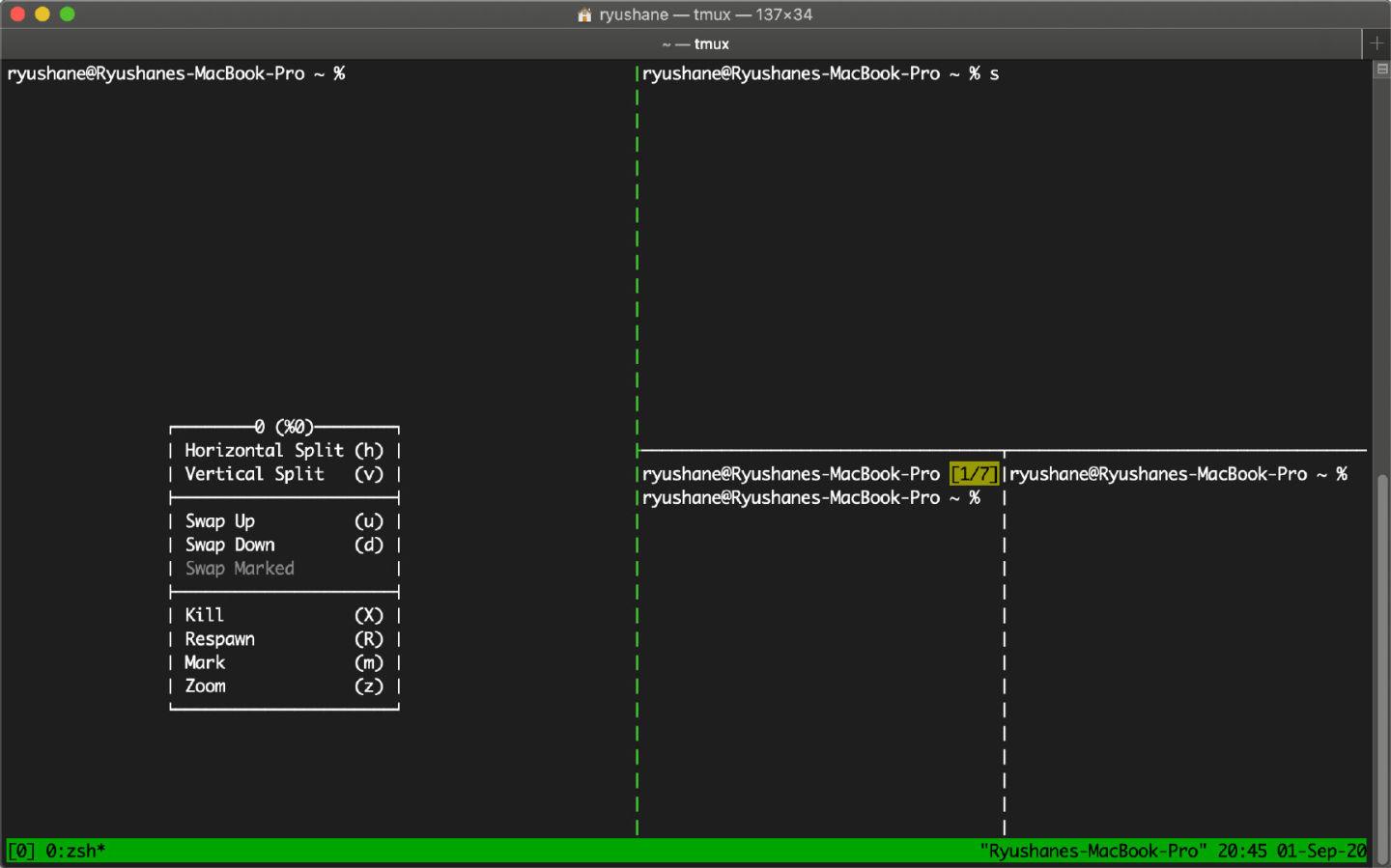 macOS Tmux安装及配置（复制粘贴，保存工作区） - 知乎