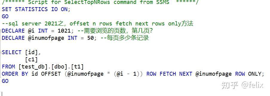 sql server 2012之，offset n rows fetch next rows only方法 - 知乎