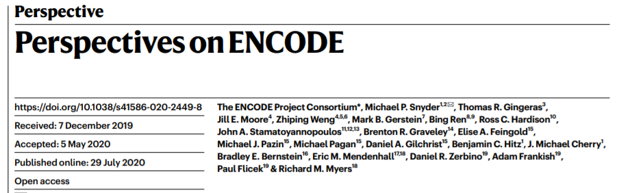 Nature |DNA元件百科全书（ENCODE）计划, 全面注释基因组元件 - 知乎
