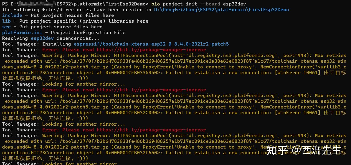 PlatformIO+ESP32 工程创建慢的解决方法 - 知乎