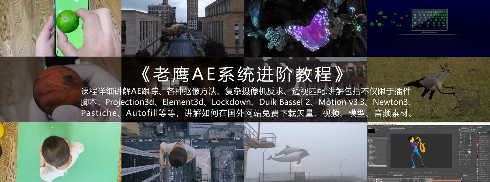 老鹰AE系统进阶教程 AE2021实拍合成MG动画教程发布了 - 知乎