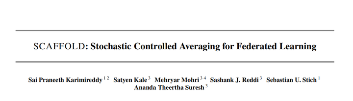 SCAFFOLD: Stochastic Controlled Averaging for Federated Learning 阅读总结 - 知乎