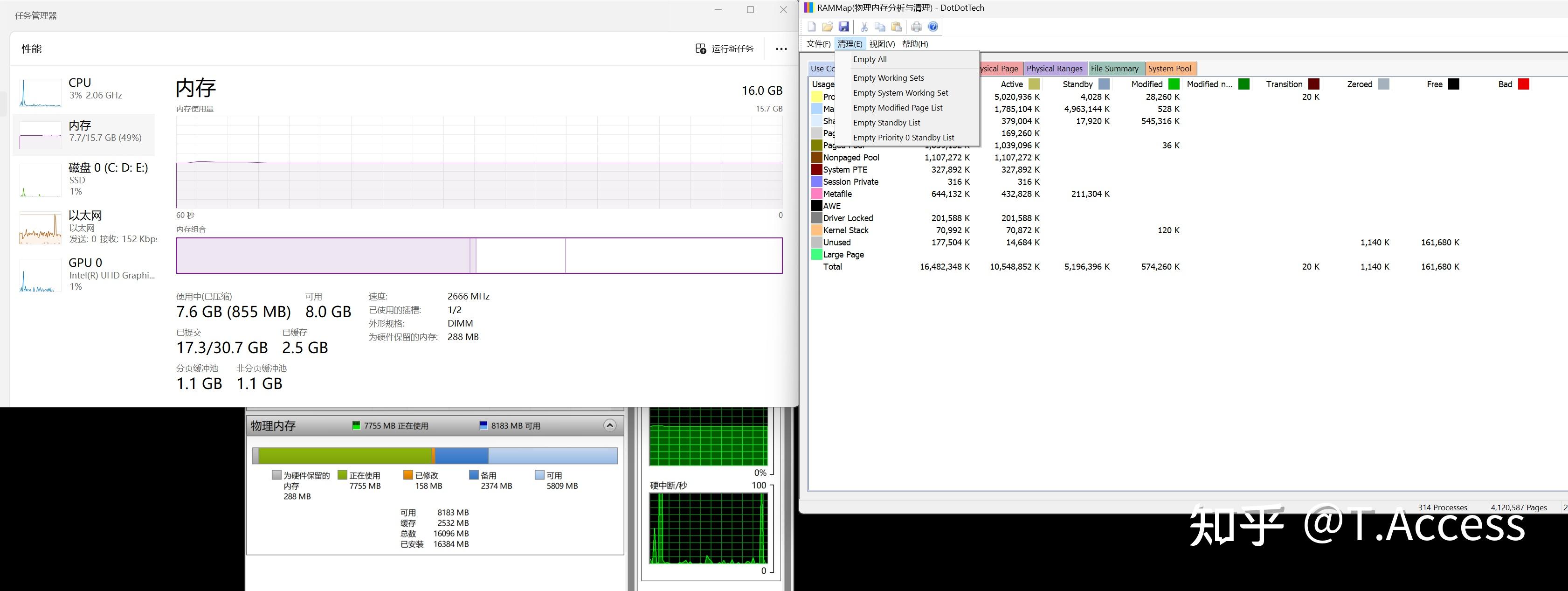 RAMMap分析详解 之 内存清理 - 知乎