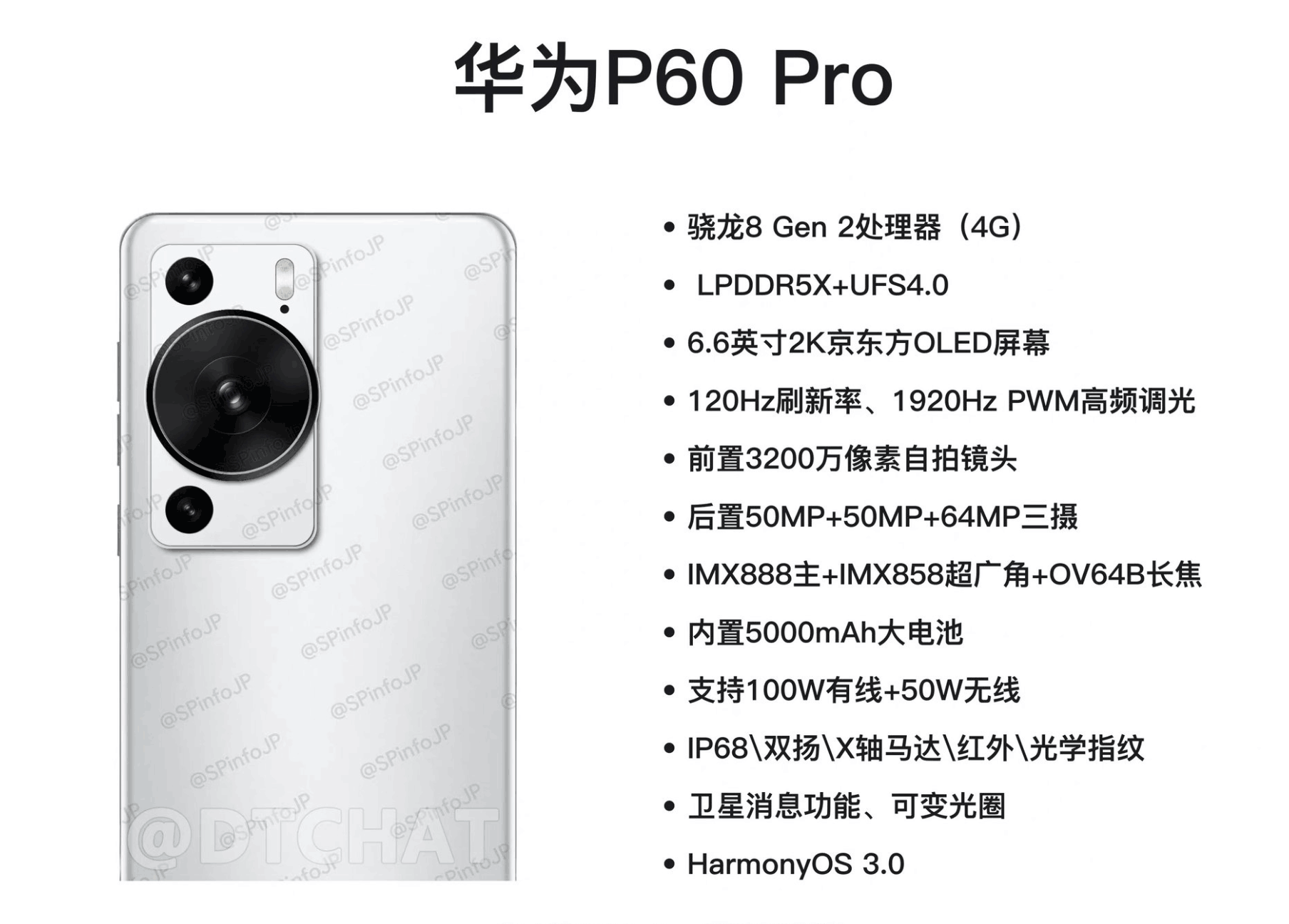 超大后置主摄，华为 P60 Pro 全规格参数曝光 - 知乎