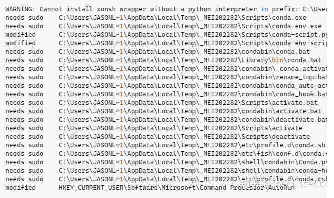 解决conda的“WARNING: Cannot install xonsh wrapper without a python interpreter in pref...”问题 - 知乎