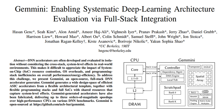 UCB伯克利 EE290 阅读材料（二）Gemmini - 知乎