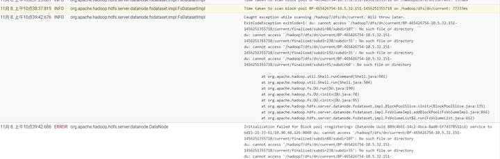 大数据运维:datanode启动后挂了initialization Failed For Block Pool <registering> 知乎