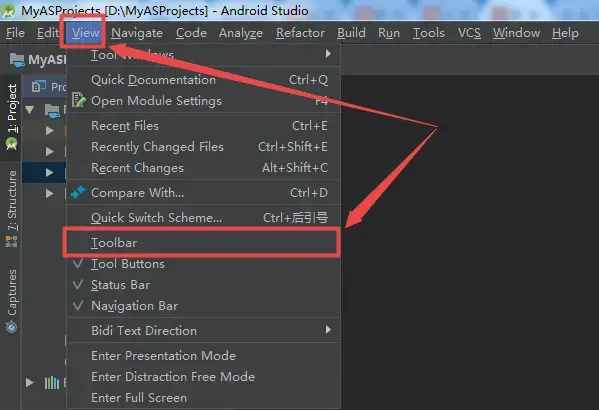7.Android Studio 3.0+ 没有前进和倒退按钮了 - 知乎