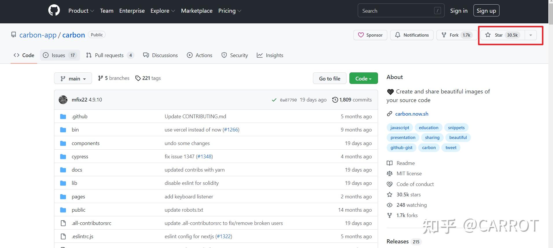 代码生成图片——carbon - 知乎
