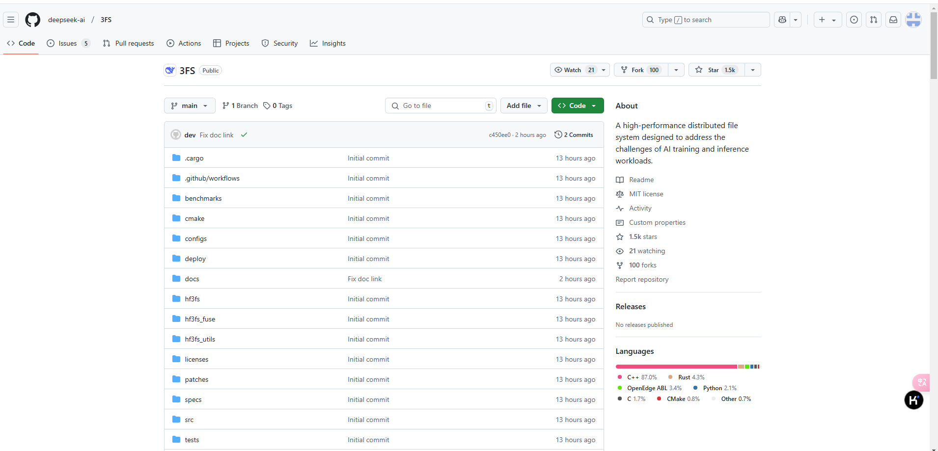 DeepSeek开源第5天：3FS（Fire-Flyer File System）和Smallpond。 - 知乎