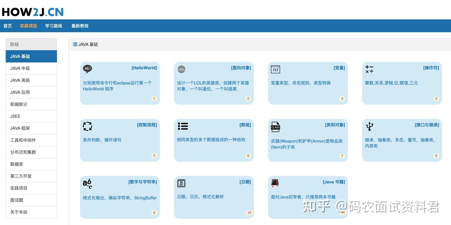 把how2j上的内容学完能达到什么水平？ - 知乎