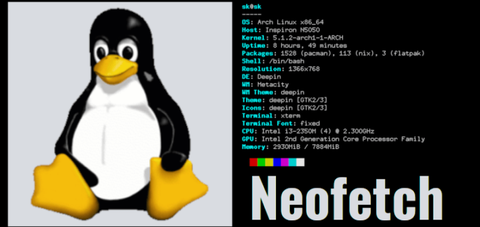 Linux系统之neofetch工具的基本使用 - 知乎