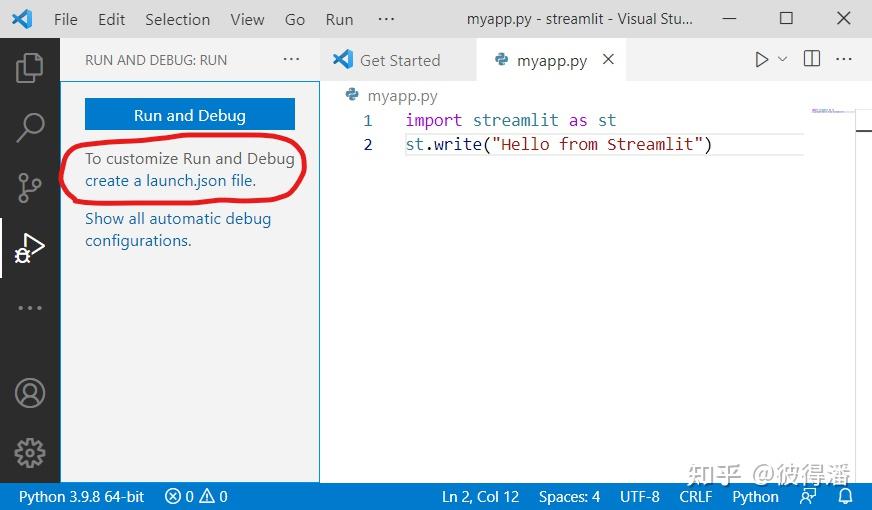 在 VSCode 中运行 Streamlit 应用程序 - 知乎