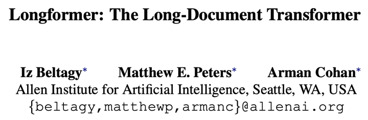 《Longformer: The Long-Document Transformer》论文笔记 - 知乎