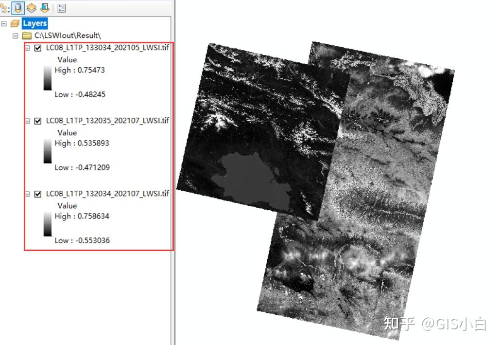 【ArcGIS教程】（139）ArcPython（20）——LSWI植被水分含量批量估算 - 知乎